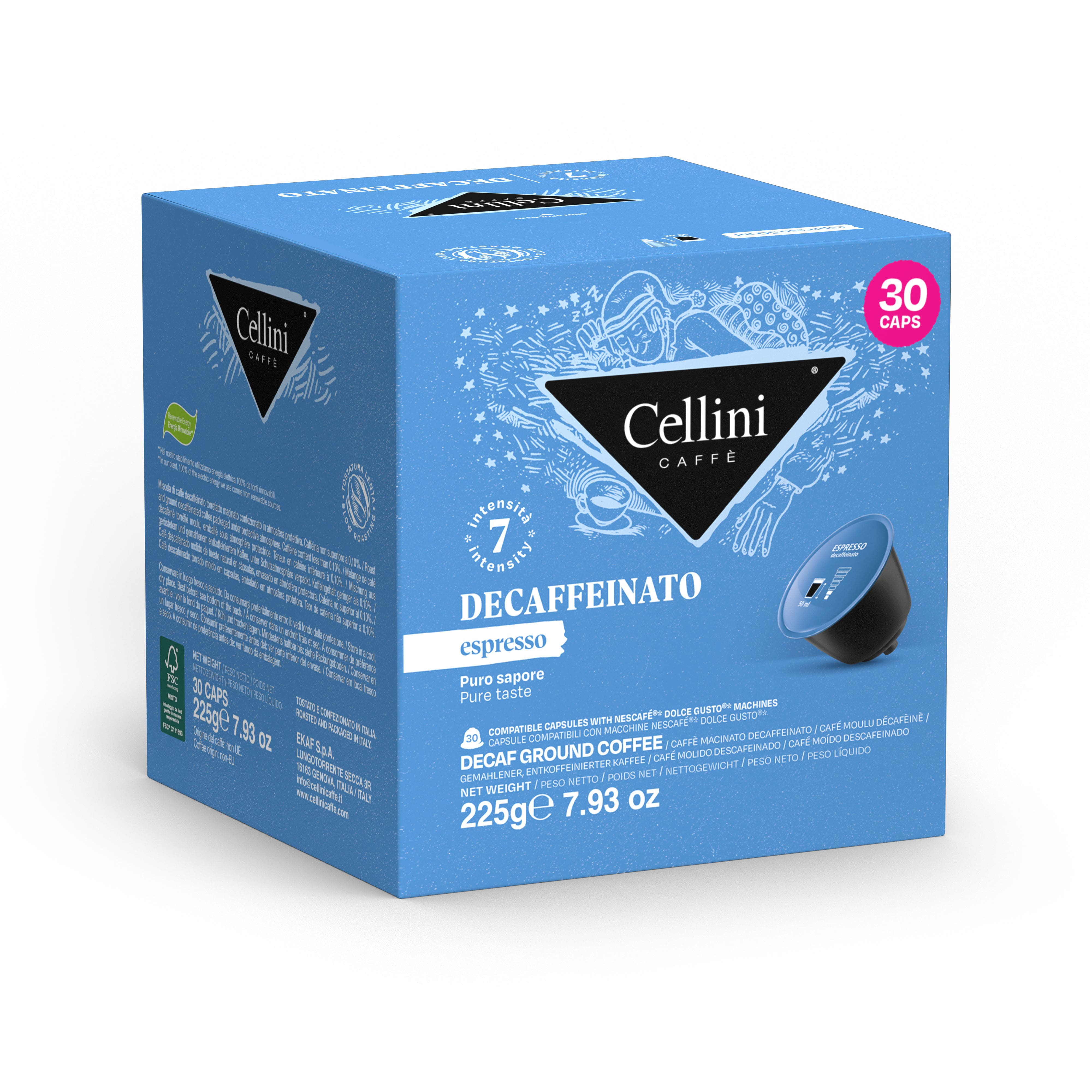 Decaffeinated Espresso - Dolce Gusto ® compatible - Cellini Caffè